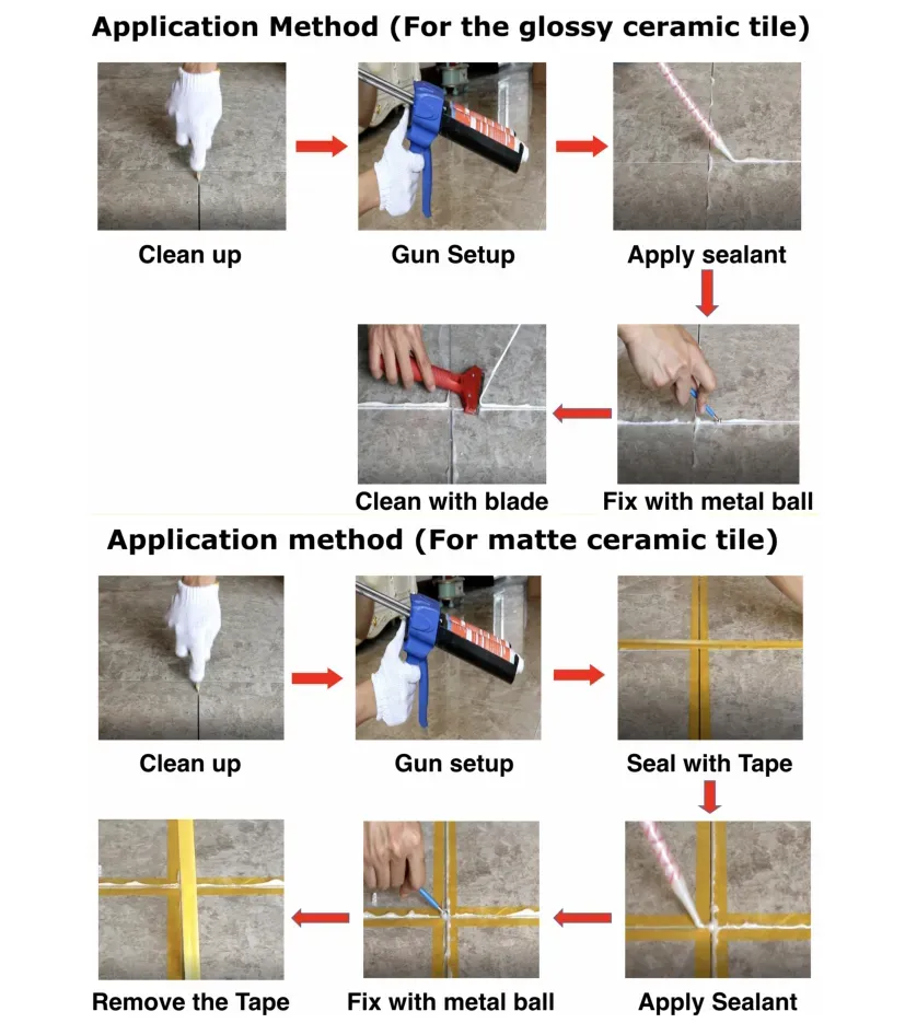 Double Waterproof Tile Flexible Tile Grout Epoxy Grout Glitter Silver ...